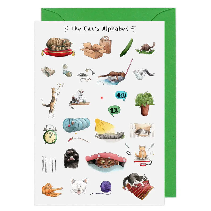The Cat's Alphabet Greeting Card – The Bee's Knees British Imports