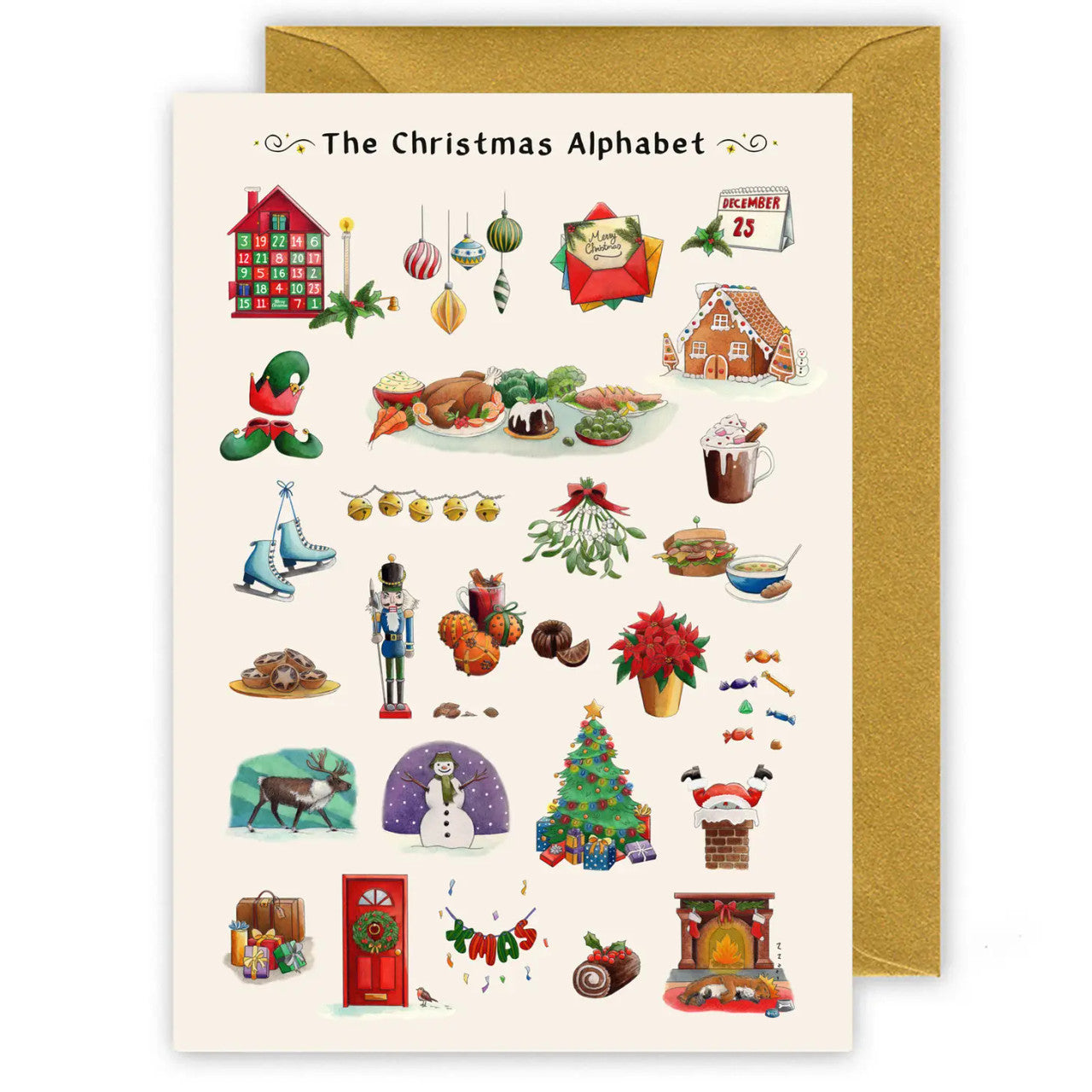 The Christmas Alphabet Christmas Card – The Bee's Knees British Imports