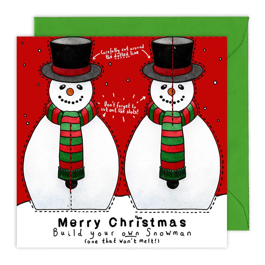 Make Your Own Snowman Christmas Card – The Bee's Knees British Imports