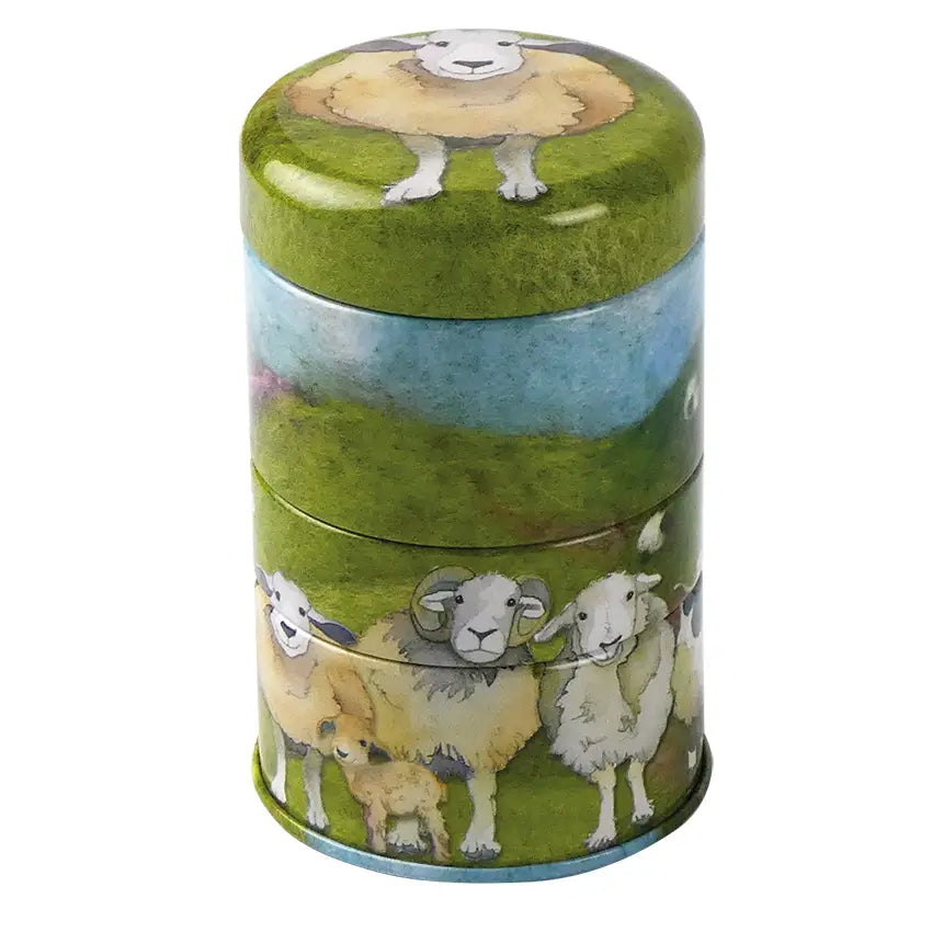 Felted Sheep Set of 3 Mini Stacker Tins – The Bee's Knees British Imports