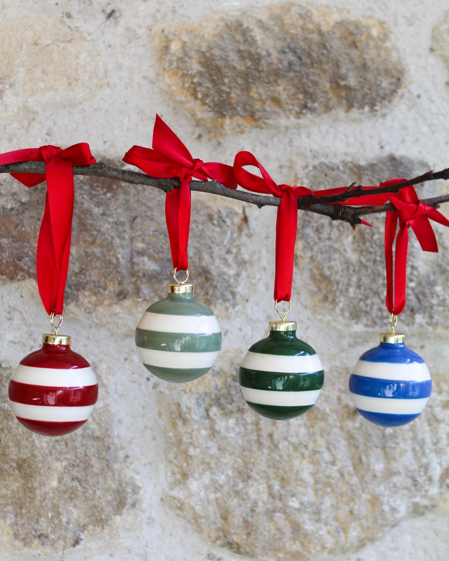 Cornishware Mini Striped Baubles – The Bee's Knees British Imports