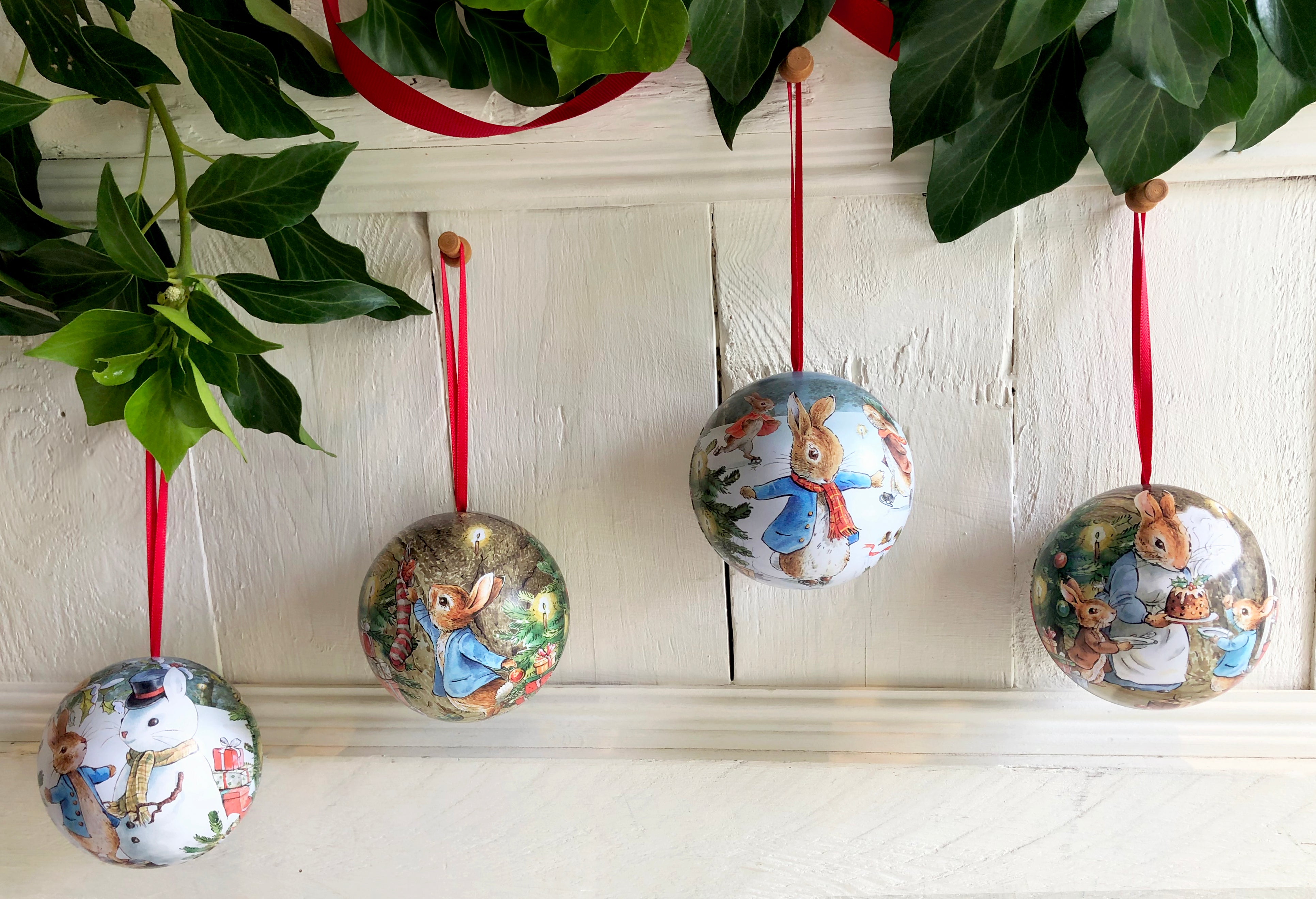 Peter Rabbit Christmas Tin Baubles – The Bee's Knees British Imports