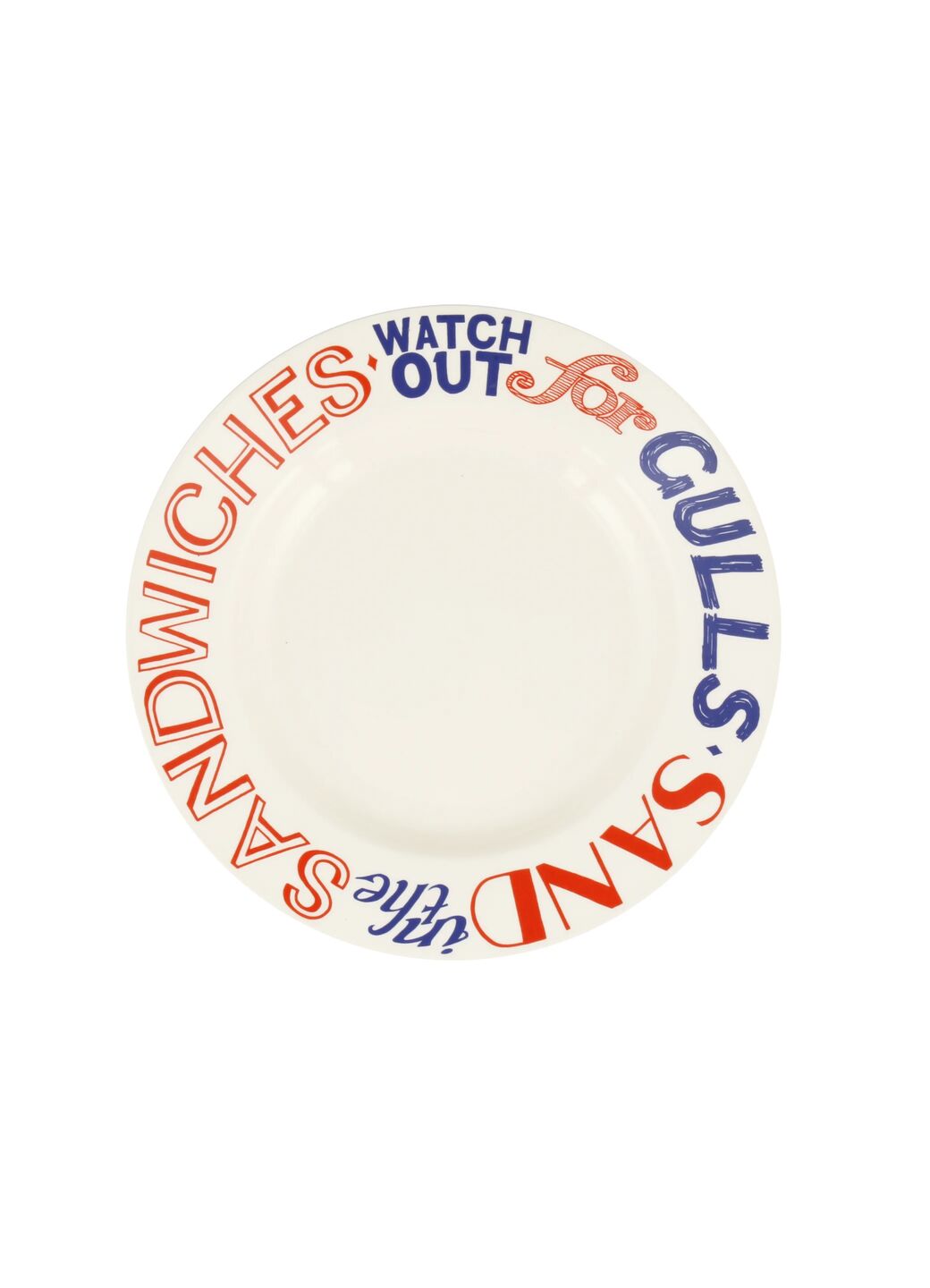 Red & Blue Toast 8 1/2 inch Plate – The Bee's Knees British Imports