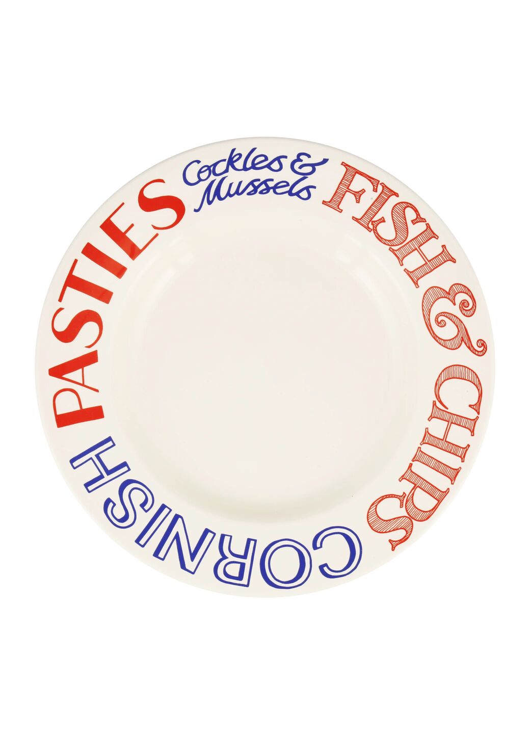 Red & Blue Toast 10 1/2 Inch Plate – The Bee's Knees British Imports