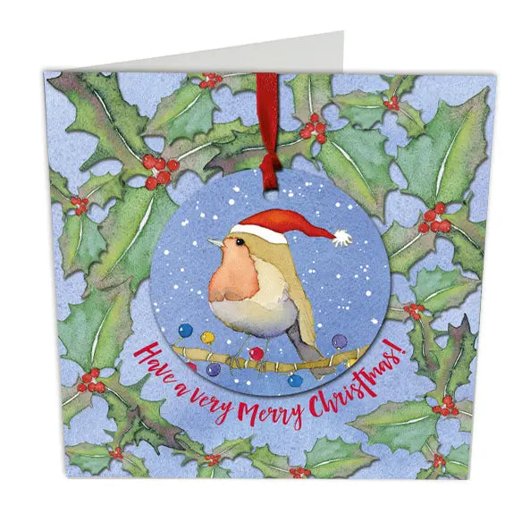 Santa Robin Melamine Bauble Card – The Bee's Knees British Imports
