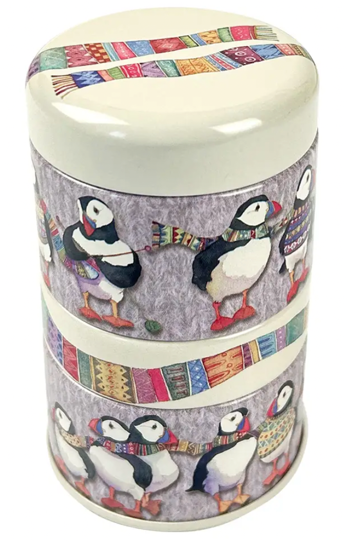Woolly Puffins Set of 3 Mini Stacker Tins – The Bee's Knees British Imports