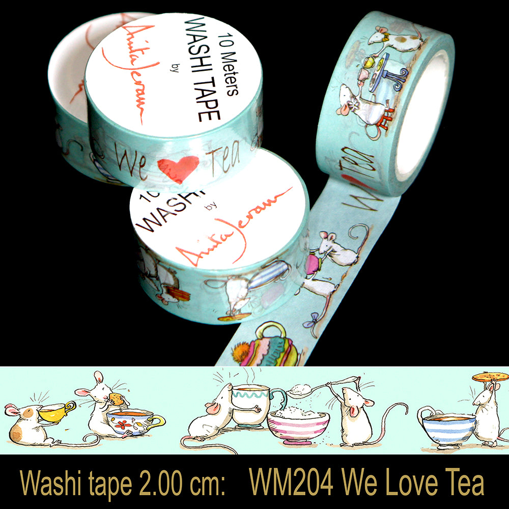 We Love Tea Washi Tape - 2 cm – The Bee's Knees British Imports