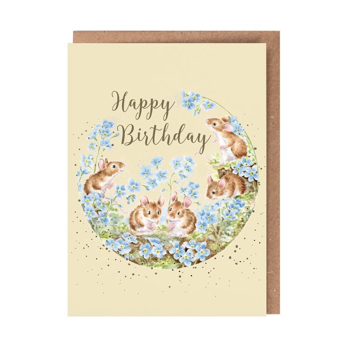 'Forget Me Not' Mouse Birthday Greetings Card – The Bee's Knees British ...