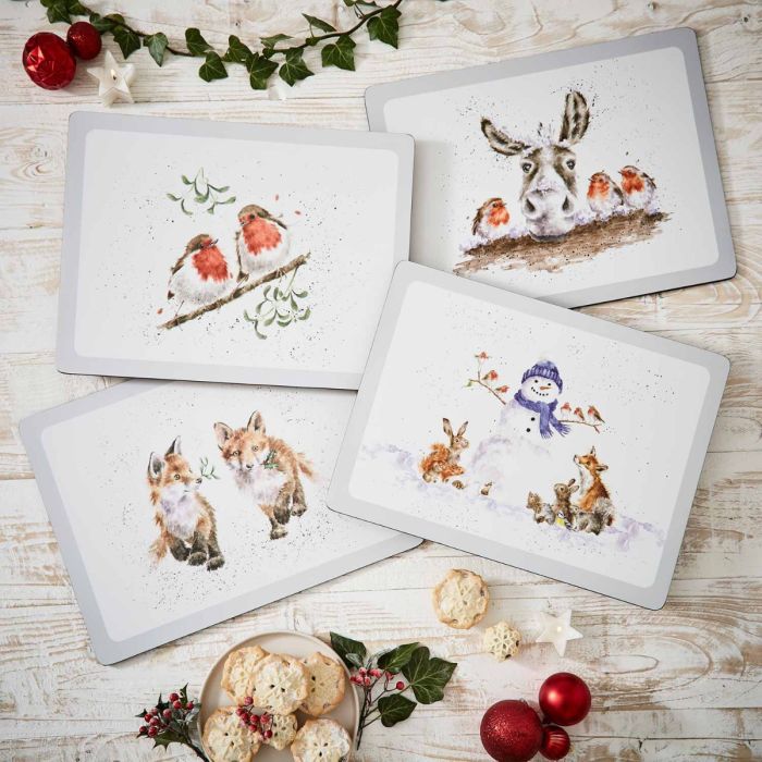 Wrendale Designs Set of 4 Large Winter Placemats (15.7" x 11.7") – The ...